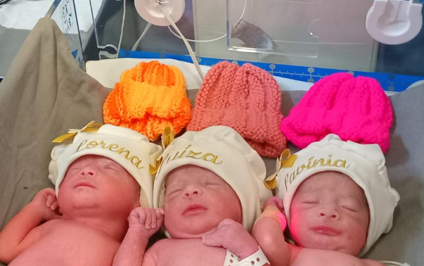 Trigêmeas nascem no Hospital Universitário